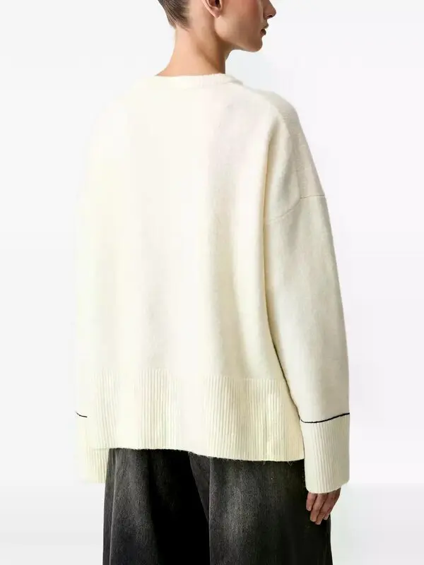 Karl Lagerfeld Logo-embroidered Side-slit Sweater