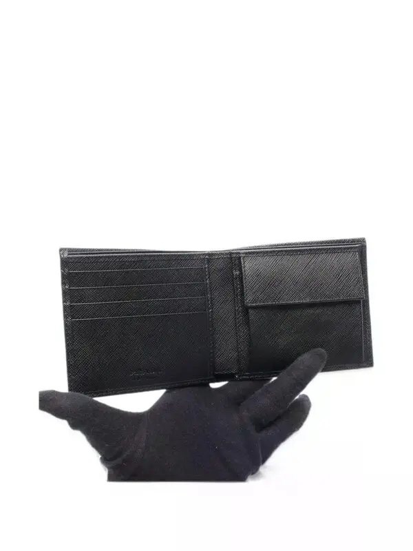 Prada Triangle-plaque Bi-fold Wallet