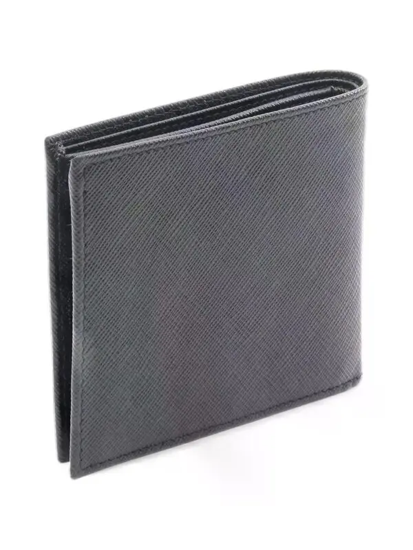 Prada Triangle-plaque Bi-fold Wallet - Black