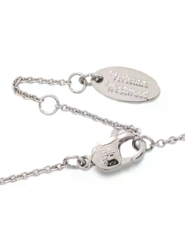 VIVIENNE WESTWOOD Orb Diamante Heart Necklace