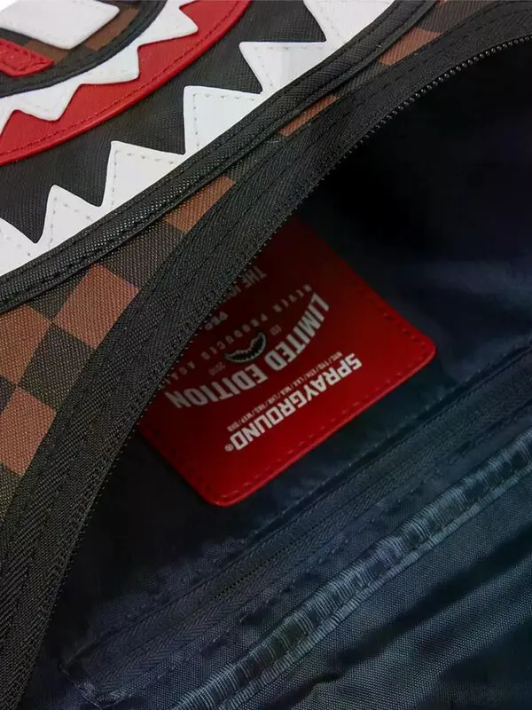 SPRAYGROUND Sawtooth Shark Check-pattern Belt Bag