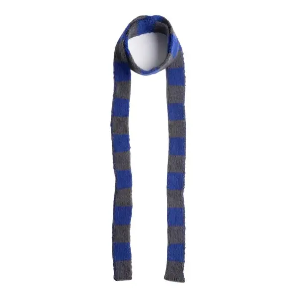 LONDON ATELIER BYPRODUCT Skinny Gray Striped Scarf