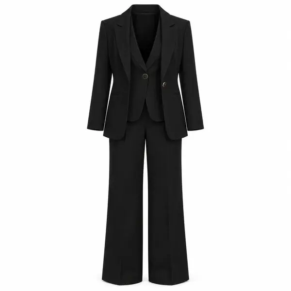 NUVV COLLECTION Blazer And Wide-leg Trouser Suit