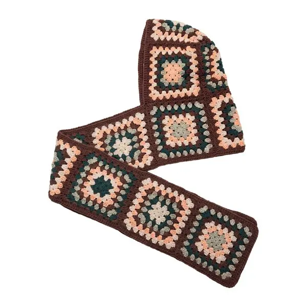 ANA CHIC Handmade Crochet Hooded Scarf
