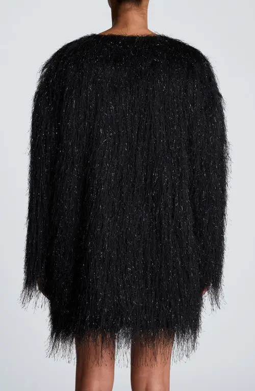 KENNETH COLE COLLECTION Fringe Collarless Jacket