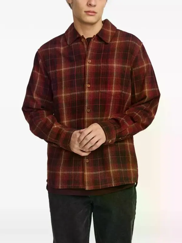 REVOLUTION Check-pattern Long-sleeved Shirt