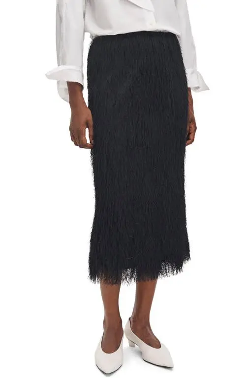 Rag & Bone Amalia Eyelash Fringe Midi Skirt