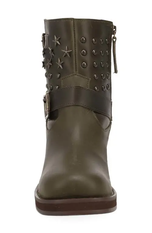 DINGO Rally Leather Bootie - Olive