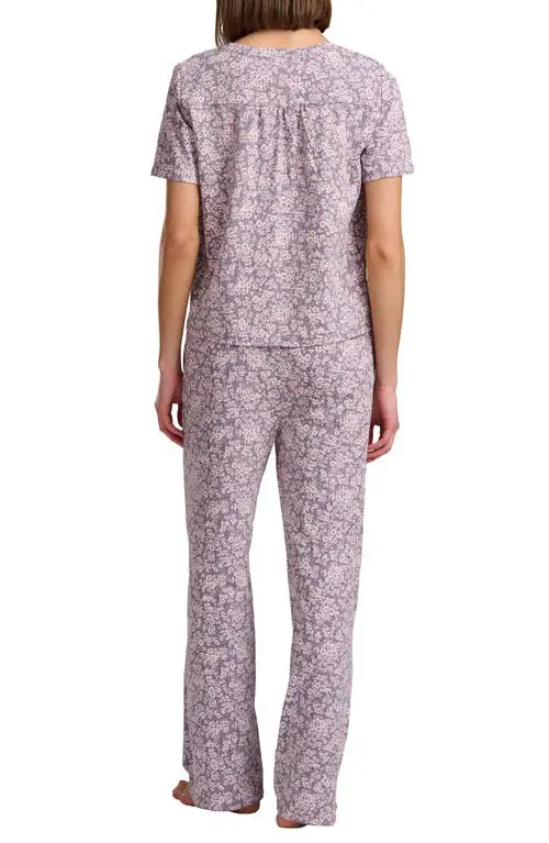 Splendid Short Sleeve Tee And Long Pants Pajamas