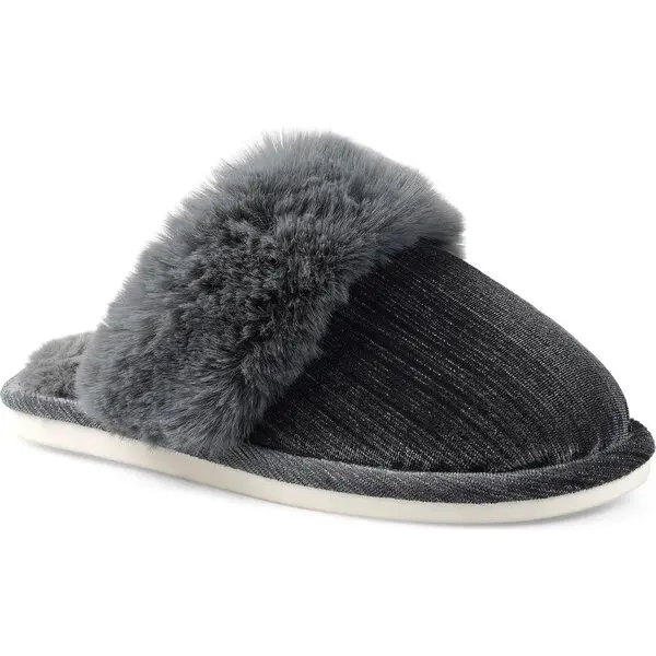 CANDIE'S Sprinkles Faux Fur Slipper - Grey