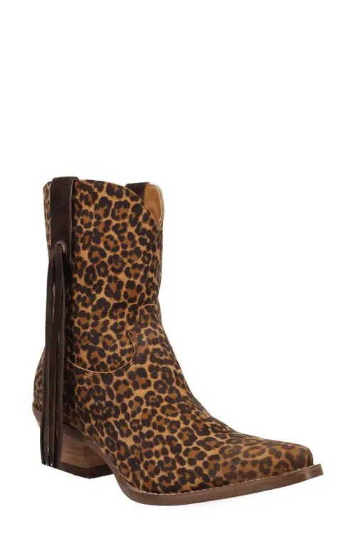 DINGO Wild Life Leather Western Bootie - Leopard