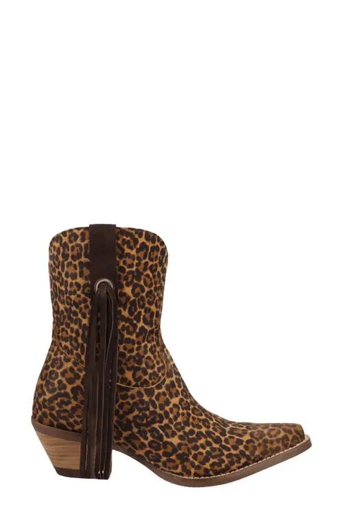DINGO Wild Life Leather Western Bootie - Leopard