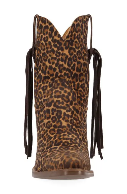 DINGO Wild Life Leather Western Bootie - Leopard