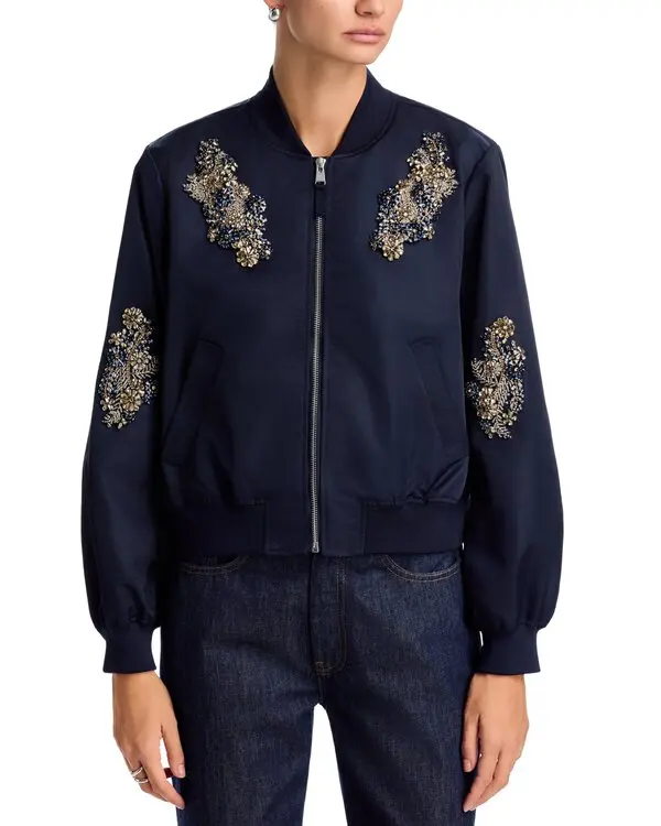 Cinq À Sept Crystal Garden Talulla Bomber Jacket