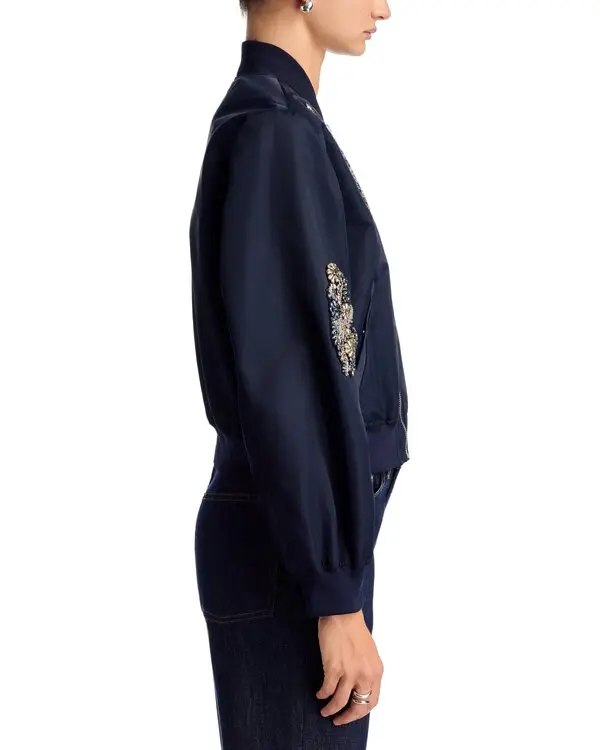 Cinq À Sept Crystal Garden Talulla Bomber Jacket