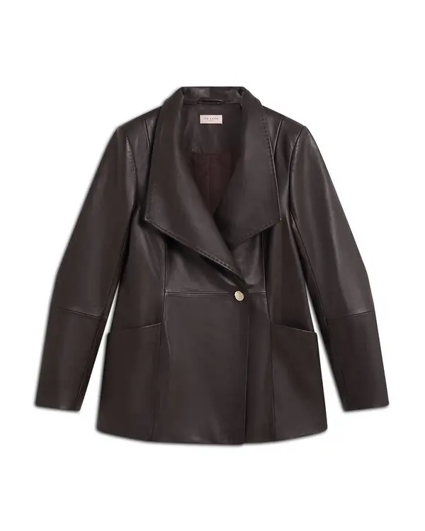 Ted Baker London Attie Leather Wrap Jacket