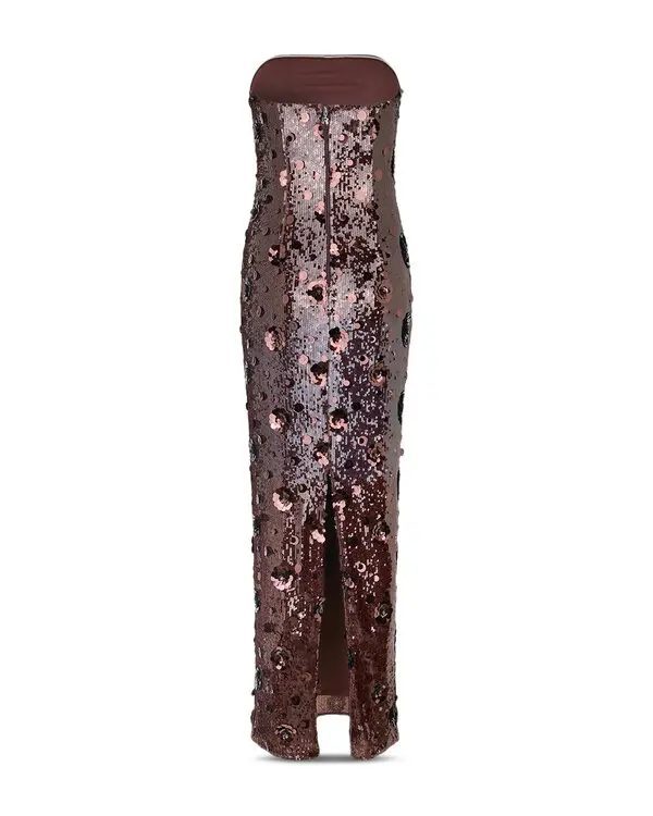 ROTATE BY BIRGER CHRISTENSEN Sequin Strapless Dress