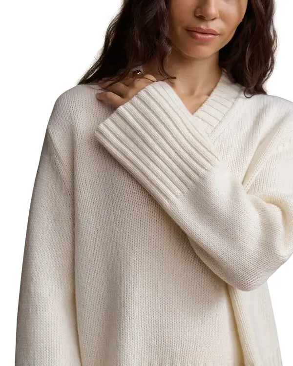 Jenni Kayne Jet Cashmere Cropped Sweatshirt - Ivory