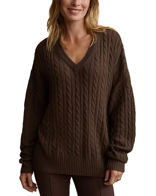 Jenni Kayne Nell Wool & Cashmere Cable Knit Sweater
