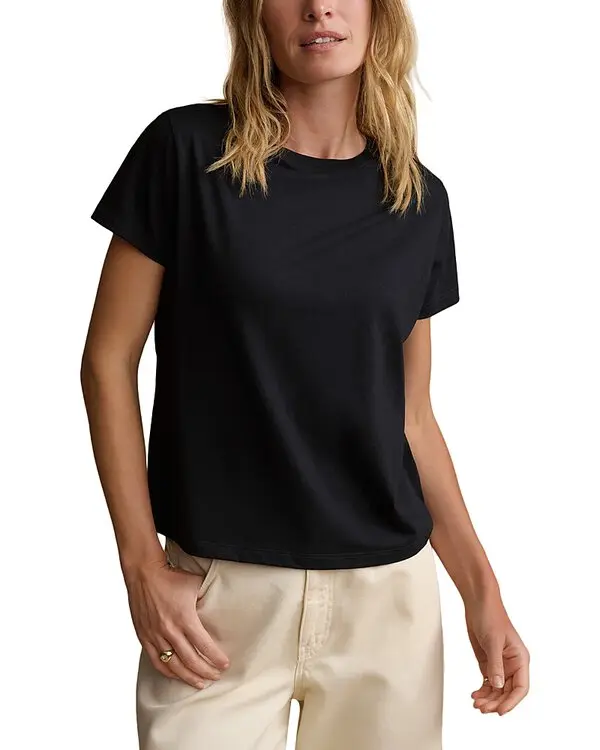Jenni Kayne Clean Classic Cotton Short Sleeve Tee - Black