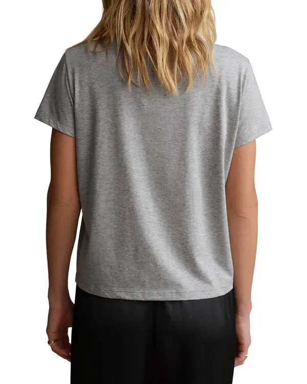 Jenni Kayne Clean Classic Cotton Short Sleeve Tee - Heather Grey