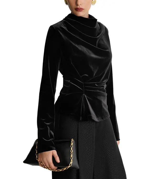 REISS Presley Leather Convertible Clutch