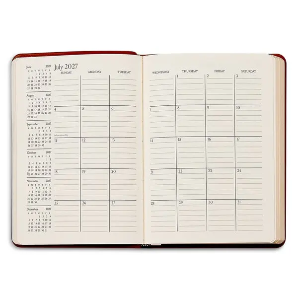 GRAPHIC IMAGE 2027 Croc Embossed Leather Weekly Notebook