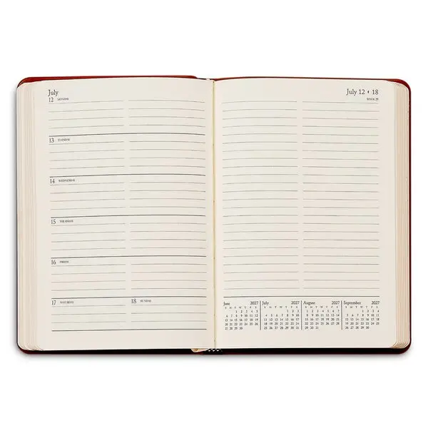 GRAPHIC IMAGE 2027 Croc Embossed Leather Weekly Notebook