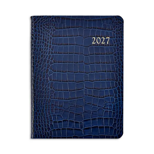 GRAPHIC IMAGE 2027 Croc Embossed Leather Desk Diary