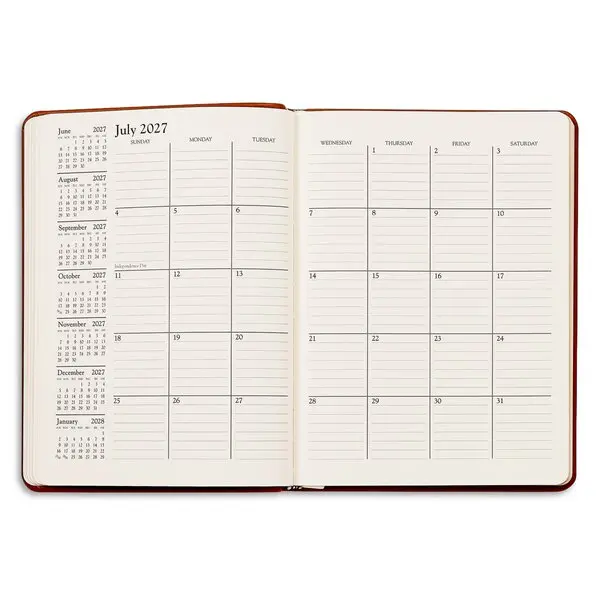 GRAPHIC IMAGE 2027 Croc Embossed Leather Desk Diary