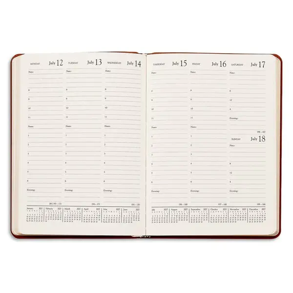 GRAPHIC IMAGE 2027 Croc Embossed Leather Desk Diary