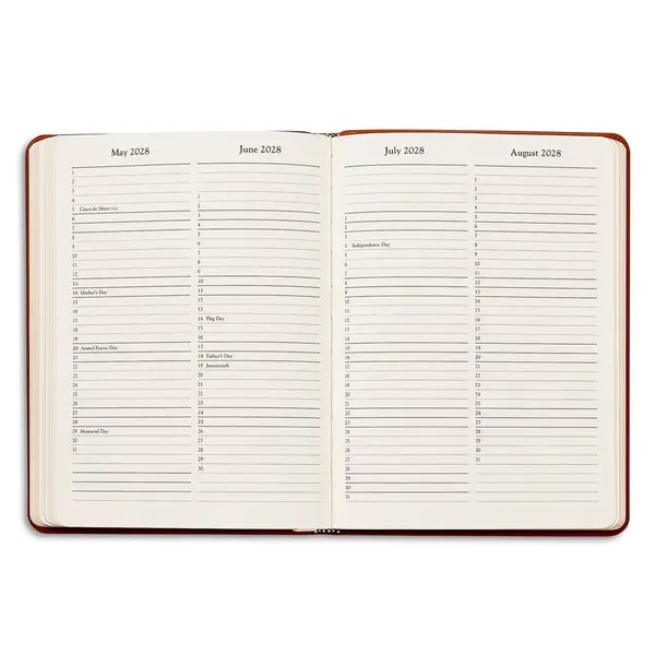GRAPHIC IMAGE 2027 Croc Embossed Leather Desk Diary