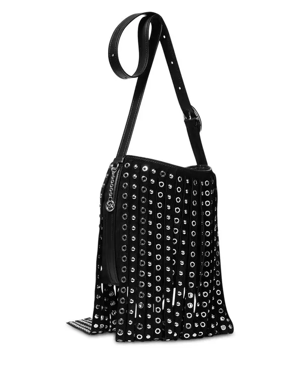 Michael Kors Nolita Leather Embellished Fringe Crossbody Bag