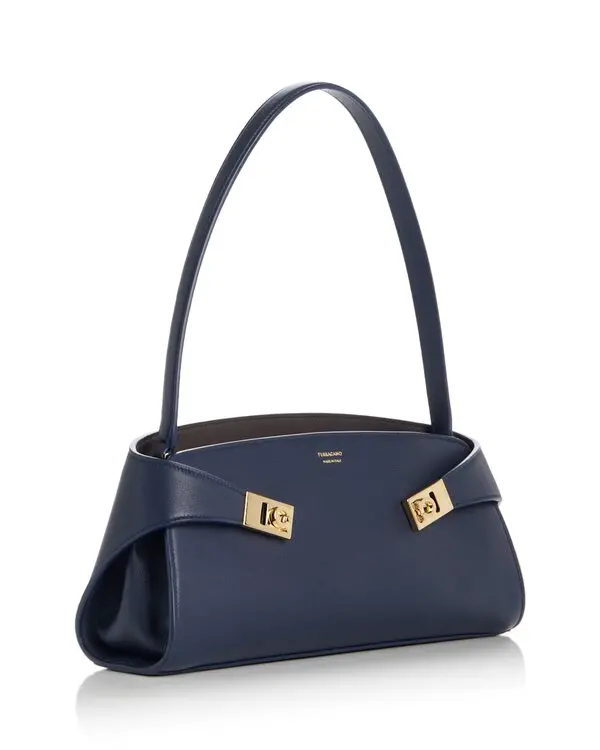 FERRAGAMO Hug East West Leather Shoulder Bag