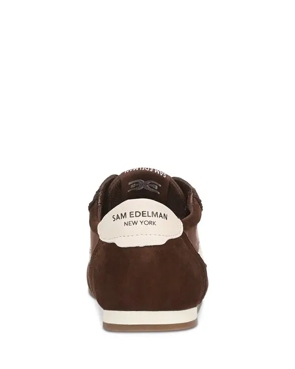Sam Edelman Camillia Suede Low Top Sneakers - Java Brown