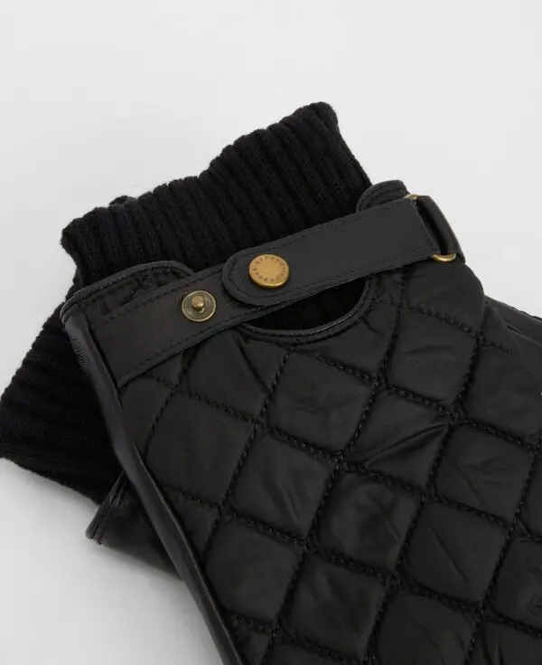 Barbour Singsby Leather Quilted Tech Gloves