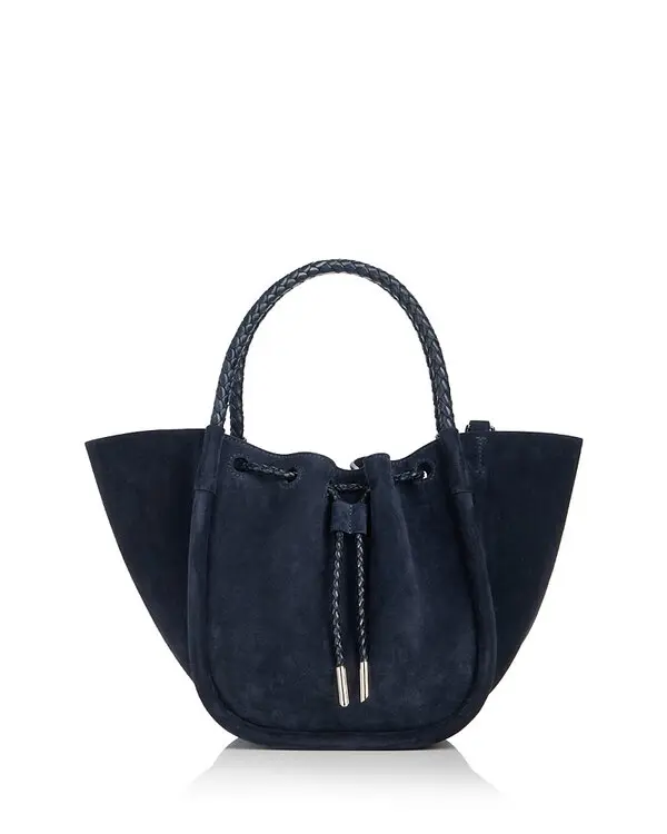 Proenza Schouler Ruched Suede Tote - Deep Navy