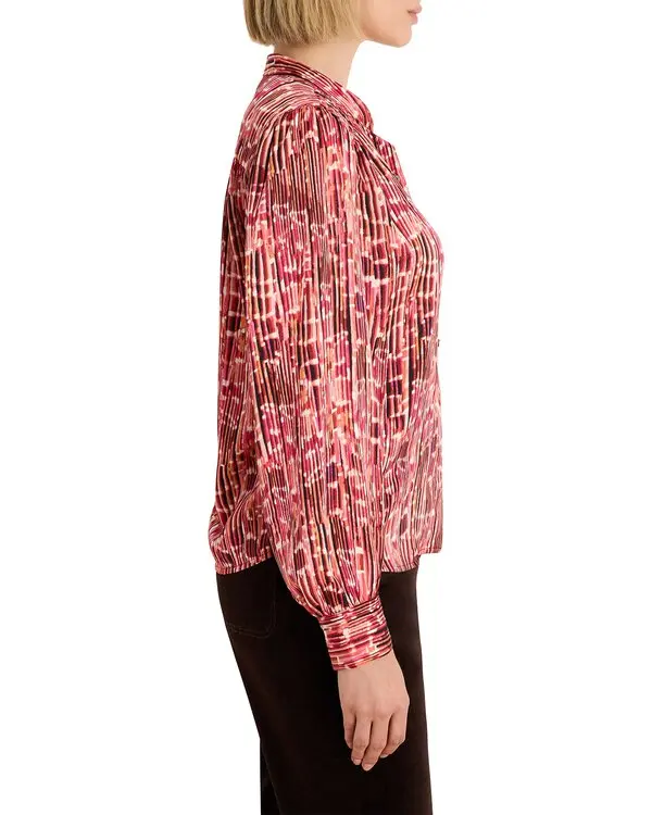 NIC+ZOE Origami Pleat Printed Shirt
