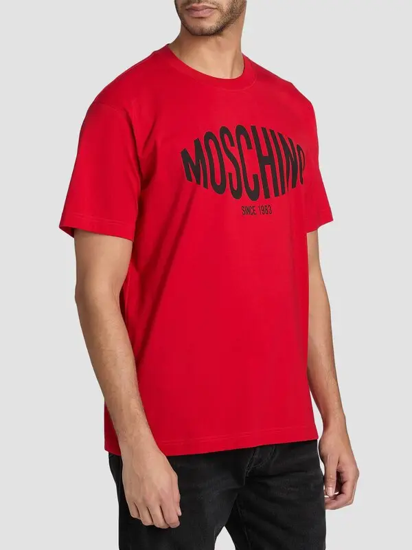 Moschino Logo Cotton Crewneck T-shirt