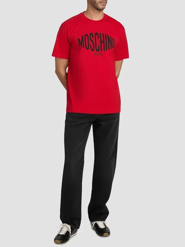 Moschino Logo Cotton Crewneck T-shirt