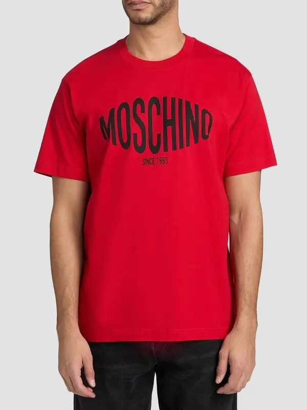 Moschino Logo Cotton Crewneck T-shirt