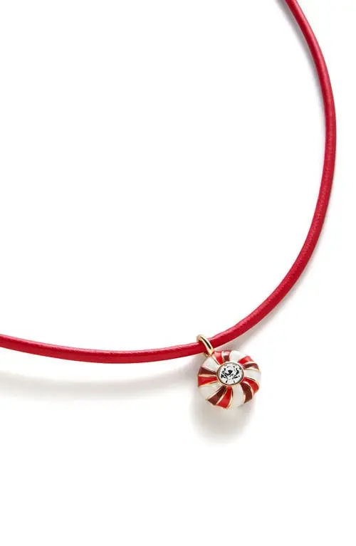 Baublebar Freshly Festive Peppermint Pendant Necklace
