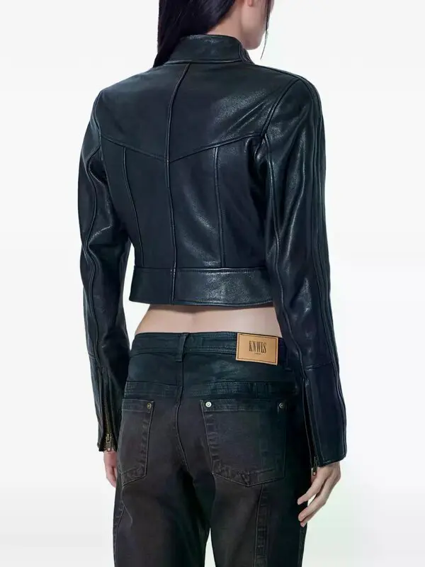 KNWLS Claw Cropped Leather Jacket