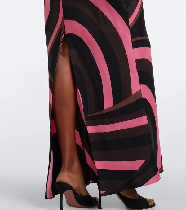 Emilio Pucci Iride Caped Silk Twill Gown