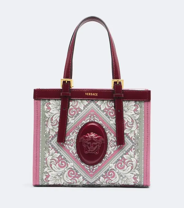 Versace Rivière Mini Printed Canvas Top-handle Bag - Multicoloured