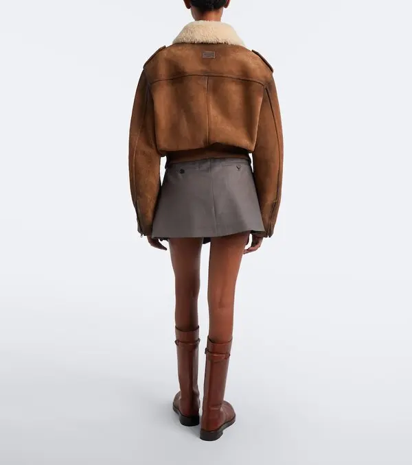 Acne Studios Pleated Wool Miniskirt