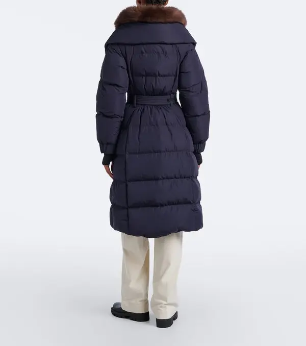 Moncler Gelisette Shearling-trimmed Down Coat