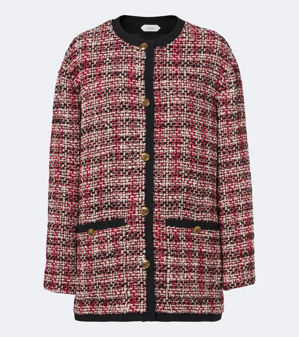 Versace Medusa Wool-blend Tweed Jacket - Multicoloured