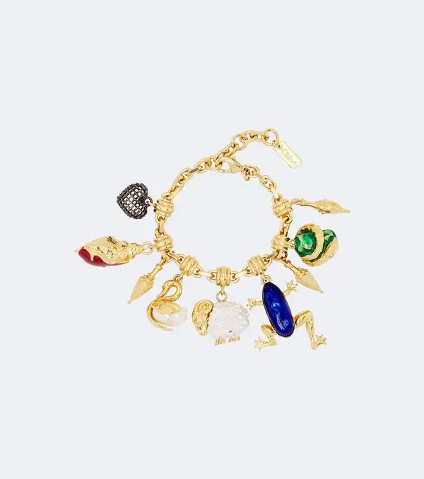 Chloé Embellished Enamel Charm Bracelet