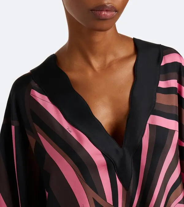 Emilio Pucci Iride Silk Twill Kaftan